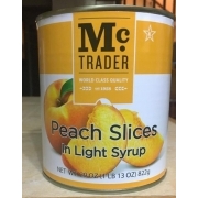 Mc.Trader Peach Slices, In Light Syrup: Calories, Nutrition Analysis ...