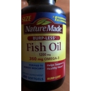 Nature Made Fish Oil, 1200 Mg Liquid Softgels: Calories, Nutrition ...