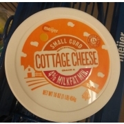 Meijer Cottage Cheese, Small Curd, 4% Milkfat Min.: Calories, Nutrition ...