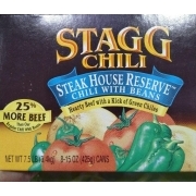 Stagg Chili Steak House Reserve Chili With Beans: Calories, Nutrition ...