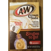 A&W Drink Mix, Non-Carbonated, Cream Soda: Calories, Nutrition Analysis ...