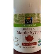 365 Everyday Value Organic Maple Syrup, Grade A, Dark Color, Organic ...
