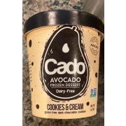 Cado Frozen Dessert, Cookies & Cream: Calories, Nutrition Analysis ...