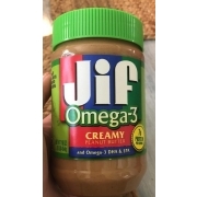 Jif Peanut Butter, Omega-3, Creamy: Calories, Nutrition Analysis & More ...