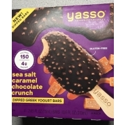Yasso Greek Yogurt Bars, Dipped, Sea Salt Caramel Chocolate Crunch ...