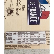 Ile de France Mini Toasts, Wheat: Calories, Nutrition Analysis & More ...