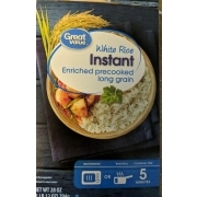 Great Value Instant White Rice: Calories, Nutrition Analysis & More ...