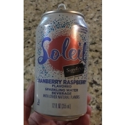 Soleil Sparkling Water Beverage, Cranberry Raspberry: Calories ...
