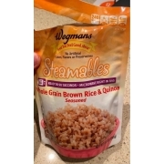 Wegmans Steamables, Whole Grain Brown Rice & Quinoa Seasoned: Calories ...