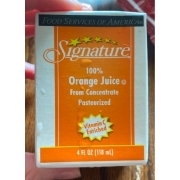 Signature 100% Orange Juice: Calories, Nutrition Analysis & More ...
