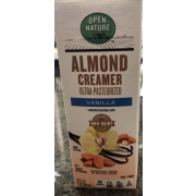 Open Nature Almond Creamer, Vanilla: Calories, Nutrition Analysis ...