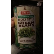 H-E-B Green Beans, French Style, Canned: Calories, Nutrition Analysis ...