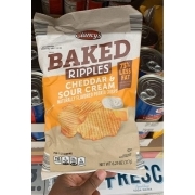 Clancy's Potato Crisps, Baked, Ripples, Cheddar & Sour Cream: Calories ...