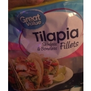 Walmart Tilapia Fillets, Skinless & Boneless: Calories, Nutrition ...