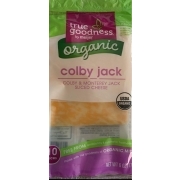 True Goodness Cheese, Colby Jack, Organic: Calories, Nutrition Analysis ...