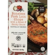 Aldi Boneless Pork Loin Chops, With a Sweet & Smoky Sauce: Calories ...