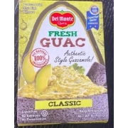Del Monte Guacamole, Fresh Guac, Classic: Calories, Nutrition Analysis ...