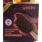 Yasso Dipped Greek Yogurt Bars, Peanut Butter Chocolate Crunch ...