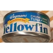 Wegmans Tuna, Chunk Light, Yellowfin, in water: Calories, Nutrition ...