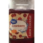 Great Value Juice Cocktail, Cranberry: Calories, Nutrition Analysis ...