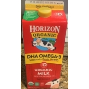 Horizon Milk, DHA Omega-3, Vitamin D, Organic: Calories, Nutrition ...
