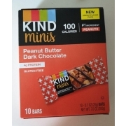 Kind minis bars, Peanut Butter Dark Chocolate: Calories, Nutrition ...