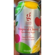 Good & Gather Sparkling Water, Tropical Cherry: Calories, Nutrition Analysis & More | Fooducate