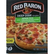 Red Baron Deep Dish Singles, Supreme Pizza: Calories, Nutrition ...