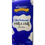 Wegmans Half & Half, Ultra Pasteurized: Calories, Nutrition Analysis ...