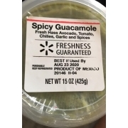 Walmart Guacamole, Spicy: Calories, Nutrition Analysis & More | Fooducate