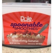 Dole Spoonable Smoothies, Strawberry Banana: Calories, Nutrition ...