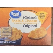 Great Value Shells & Cheese, Premium: Calories, Nutrition Analysis ...