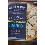 Urban Pie Pizza Co Thin Crust Broccoli & Cheddar Bianco Pizza: Calories ...