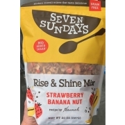 Seven Sundays Rise & Shine Mix Muesli, Strawberry Banana Nut: Calories ...