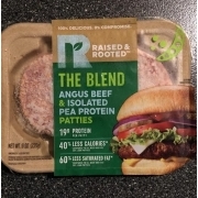 Raised & Rooted Angus Beef & Isolated Pea Protein Patties: Calories ...
