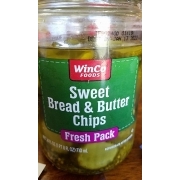 Winco Foods Pickles, Sweet Bread & Butter Chips: Calories, Nutrition ...