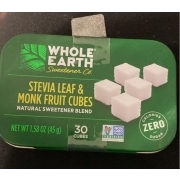Whole Earth Stevia Leaf & Monk Fruit Cubes f: Calories, Nutrition ...