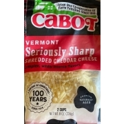 Cabot Cheddar Cheese, Shredded: Calories, Nutrition Analysis & More ...