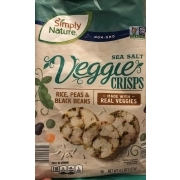 Simply Nature Veggie Crisps, Rice, Peas & Black Beans: Calories ...