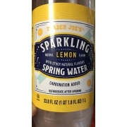 Trader Joe's Sparkling Spring Water - Lemon: Calories, Nutrition Analysis & More | Fooducate