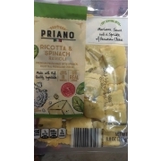 Priano Ravioli, Ricotta & Spinach: Calories, Nutrition Analysis & More ...