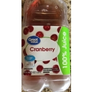 Great Value 100% Juice, Cranberry: Calories, Nutrition Analysis & More ...