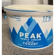 Peak Yogurt, Plain, Triple Cream: Calories, Nutrition Analysis & More ...