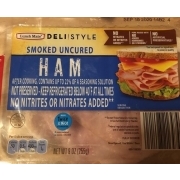 Lunch Mate Deli Style Ham, Smoked Uncured: Calories, Nutrition Analysis ...