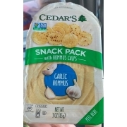 Cedar's Snack Pack, with Hommus Chips, Garlic Hommus: Calories ...