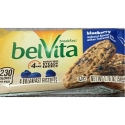 belVita Breakfast Biscuits, Blueberry: Calories, Nutrition Analysis ...