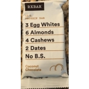 Rxbar Protein Bar, Coconut Chocolate: Calories, Nutrition Analysis ...