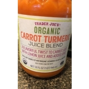 Trader Joe's Juice Blend, Carrot Turmeric, Organic: Calories, Nutrition Analysis & More | Fooducate