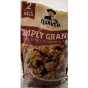 Quaker Simply Granola, Oats, Honey, Raisins & Almonds: Calories ...