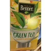Tea Co Benner Green Tea, Lemon and Ginseng: Calories, Nutrition ...